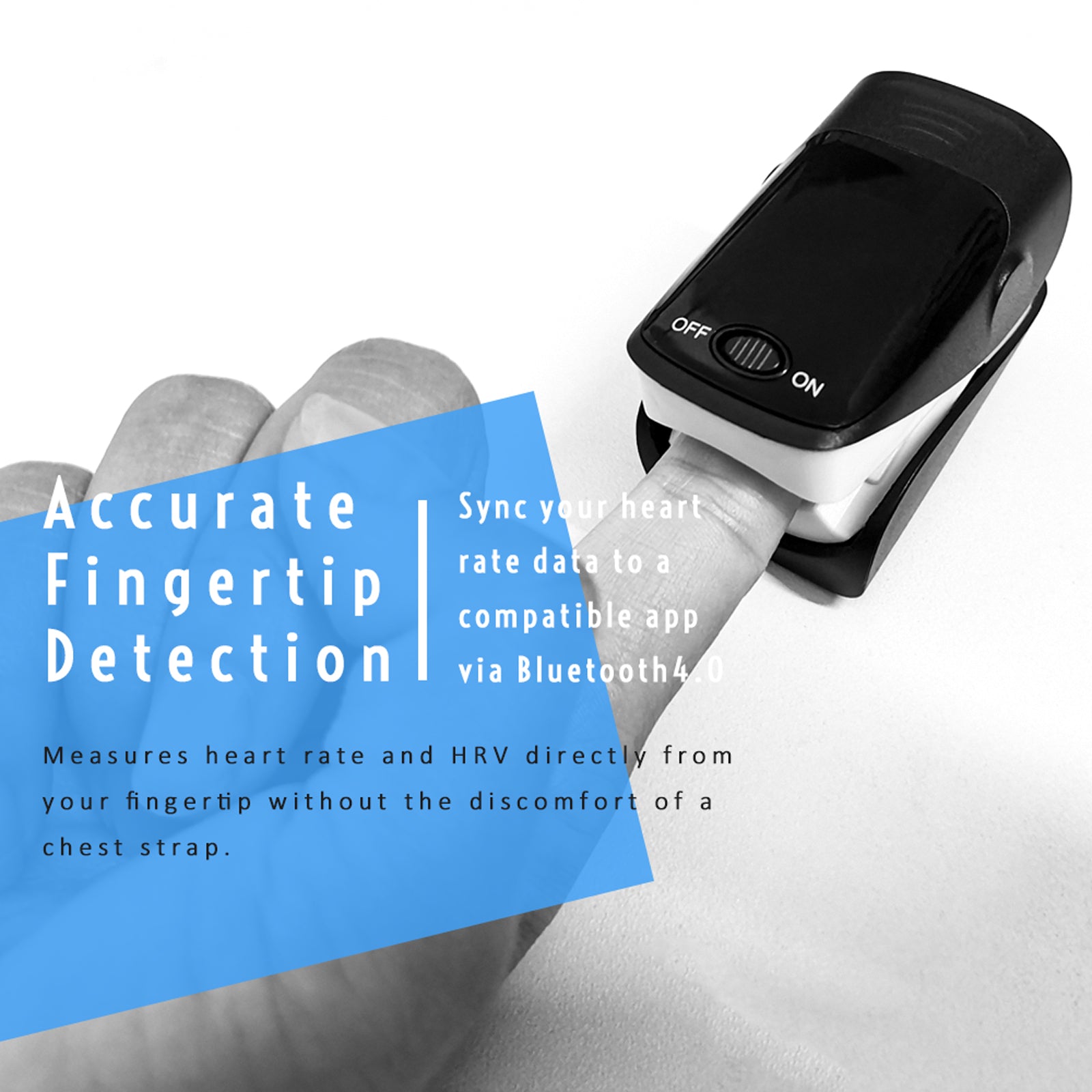 Bluetooth Mobile HRV Heart Rate Monitor with Ear Clip and Fingertip ...