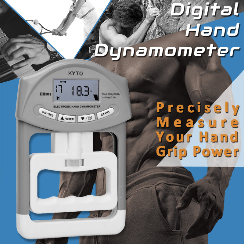 KYTO Hand Dynamometer Grip Power Strength Meter Hand Force Power 121lb ...